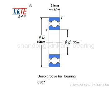 high quality XKTE brand 6307/C3 idler roller bearing distributor from china bearing manufacture